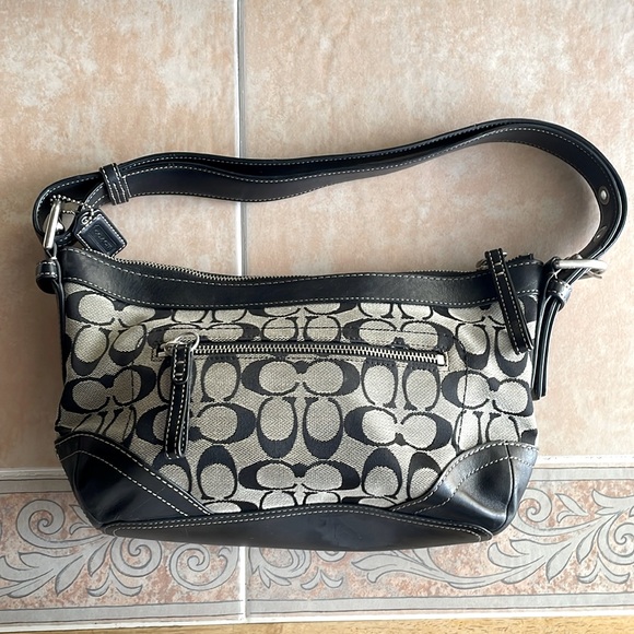 Coach | Bags | Blackgray Signature Coach Bag | Poshmark
